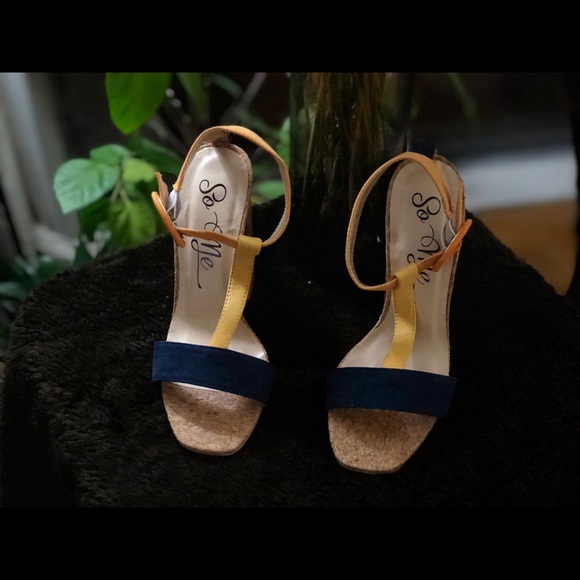 So Me | Shoes | So Me Womens Tankle Strap Chunky Heels | Poshmark